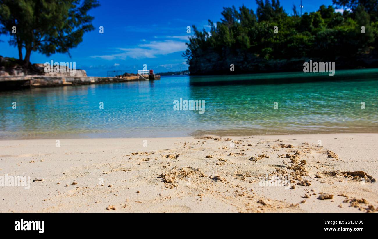 Horseshoe Bay Beach and Deep Bay Beach in Hamilton, Bermuda Stock Photo ...