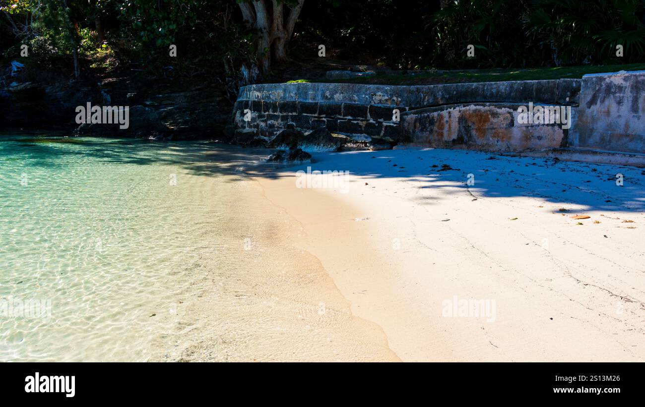 Horseshoe Bay Beach and Deep Bay Beach in Hamilton, Bermuda Stock Photo ...
