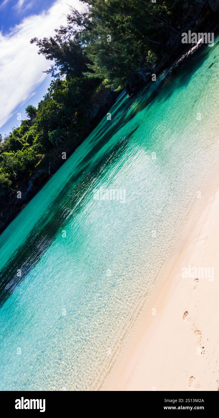 Horseshoe Bay Beach and Deep Bay Beach in Hamilton, Bermuda Stock Photo ...