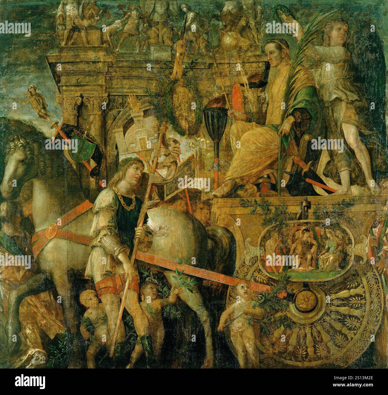 The Triumphs of Caesar are a series of nine large paintings created by ...