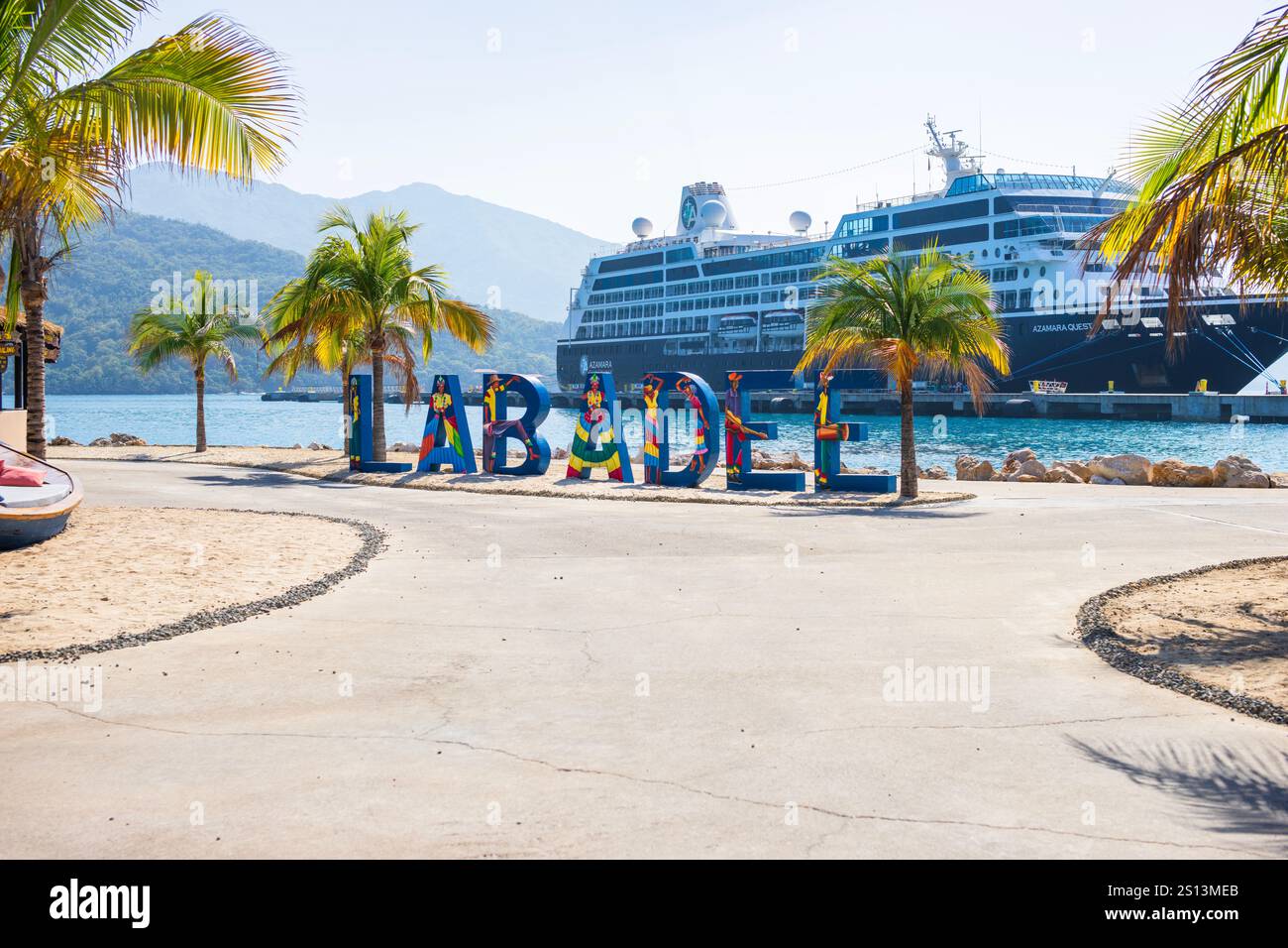 Labadee is located on the northern coast of Haiti, Caribbean Sea. It is ...