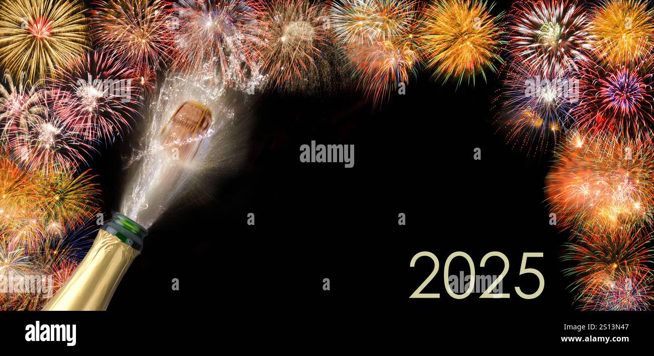 Neujahr 2025 Symbolfoto zu Neujahr und Jahreswechsel 2024/2025 mit ...