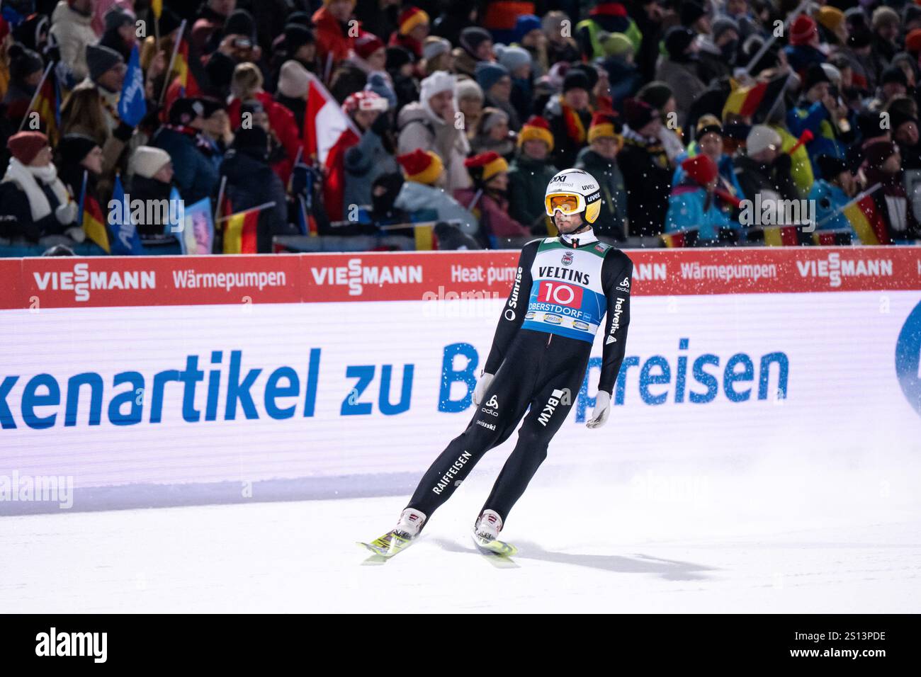 PEIER Killian (Schweiz) im Ziel, GER, FIS Viessmsann Skisprung Weltcup ...