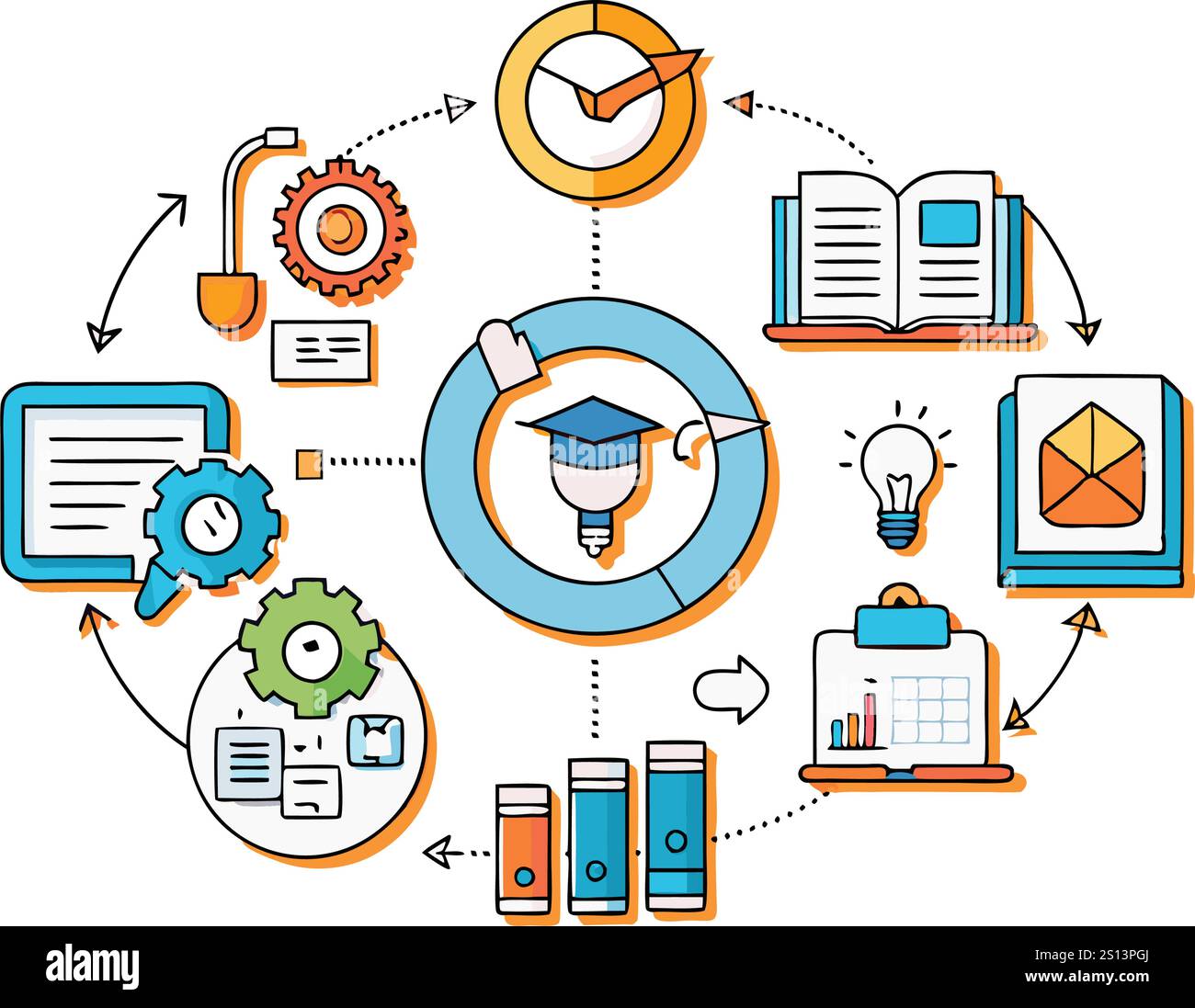 Timeline and abstract circular charts with hi-res stock photography and images - Alamy