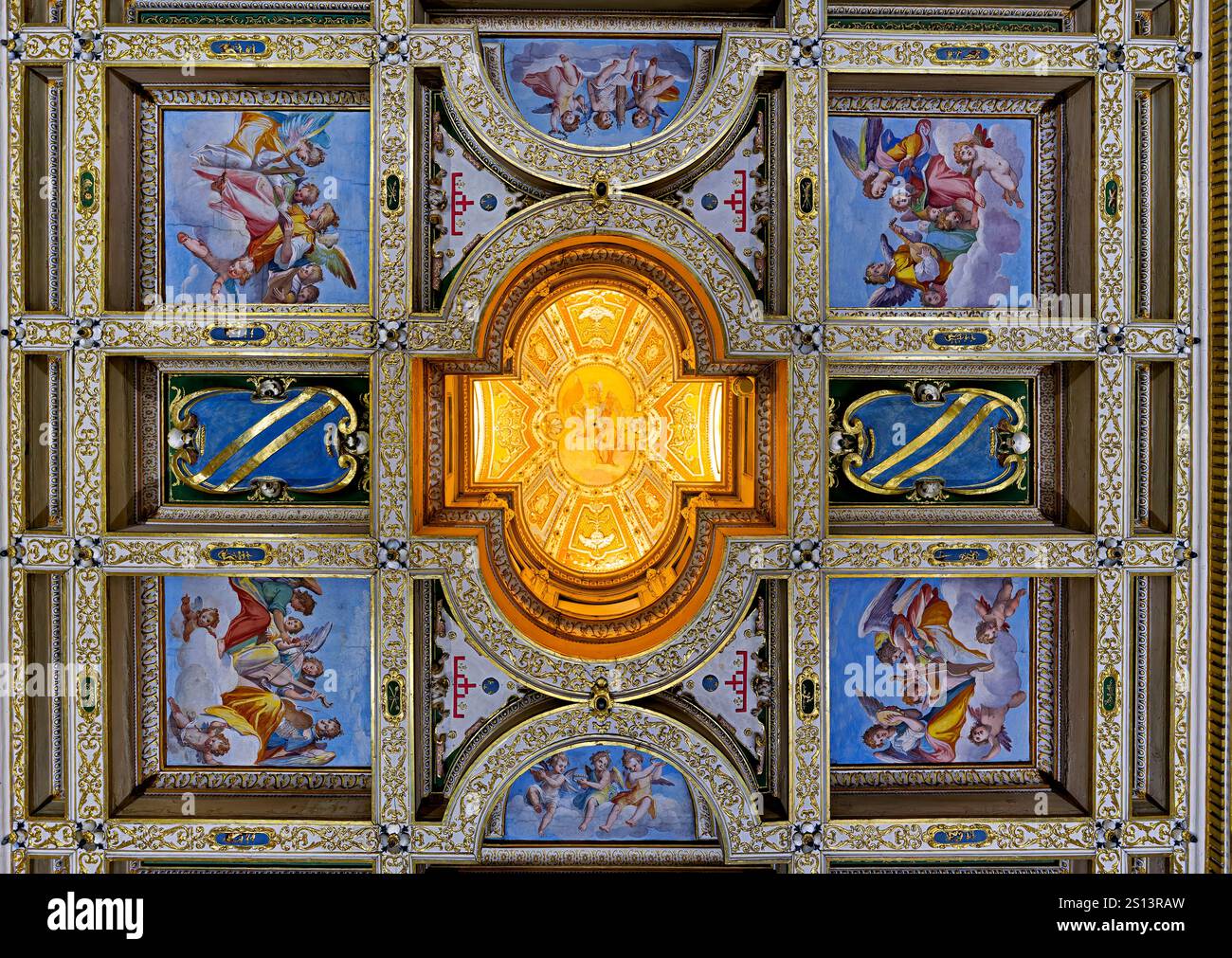 Florence Tuscany Italy. Casa Buonarroti. Camera degli Angioli Stock ...