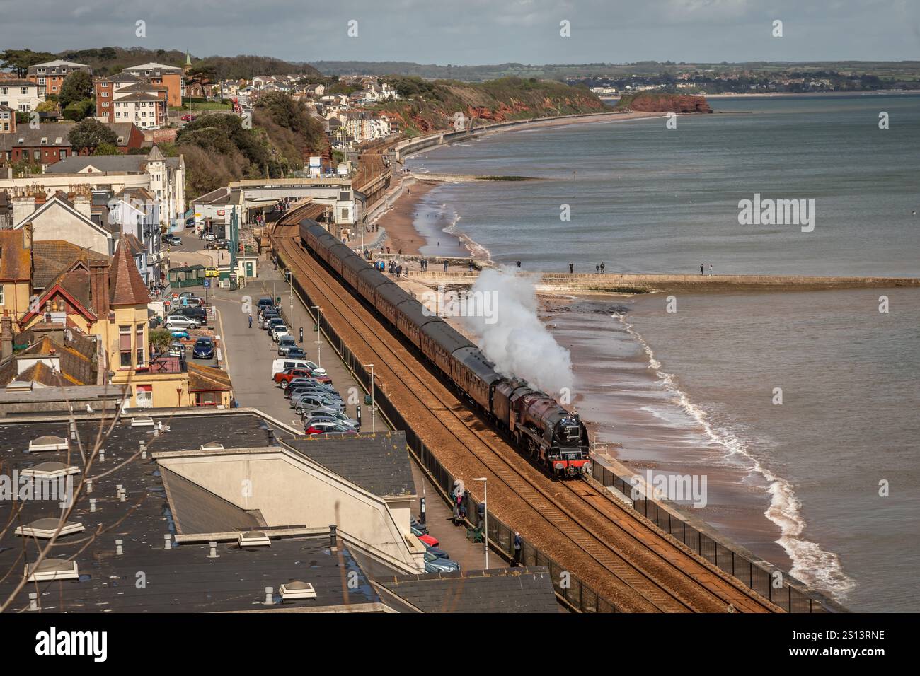LMS 'Duchess' 4-6-2 No. 6233 'Duchess of Sutherland' passes Dawlish ...