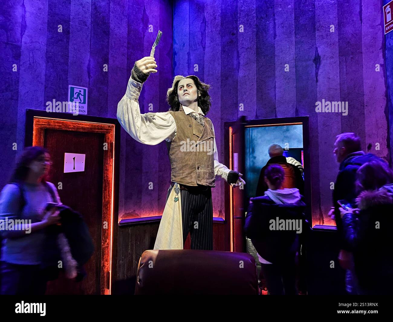 Milano, Italy. 30th Dec, 2024. The statue of Sweeney Todd is seen at ...