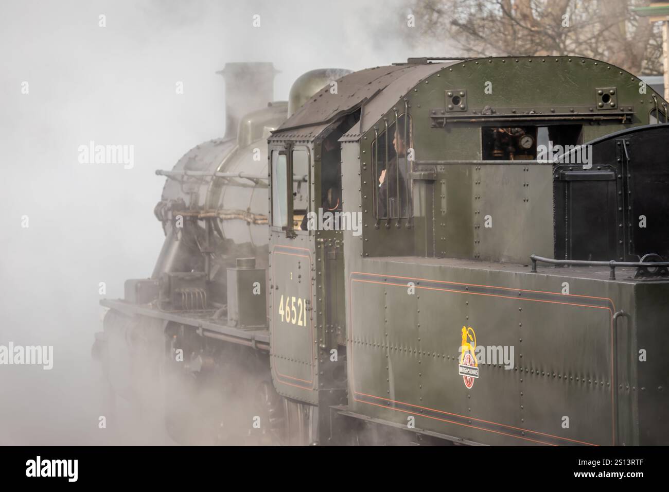 BR Class 2 2-6-0 No. 46521, Swanage, Dorset, England, UK Stock Photo ...