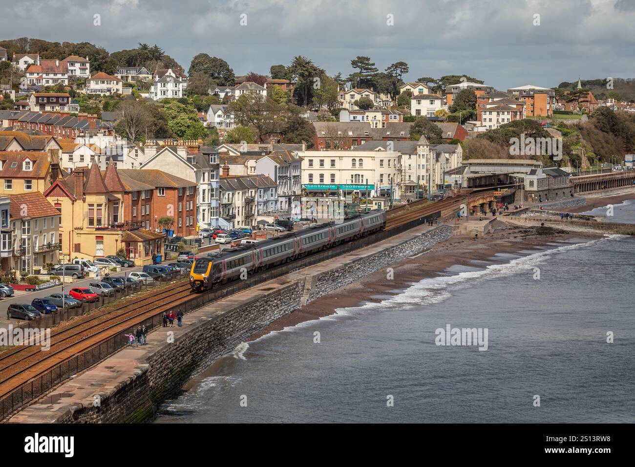 A Class 221 Super Voyager diesel-electric multiple unit, Dawlish, Devon ...