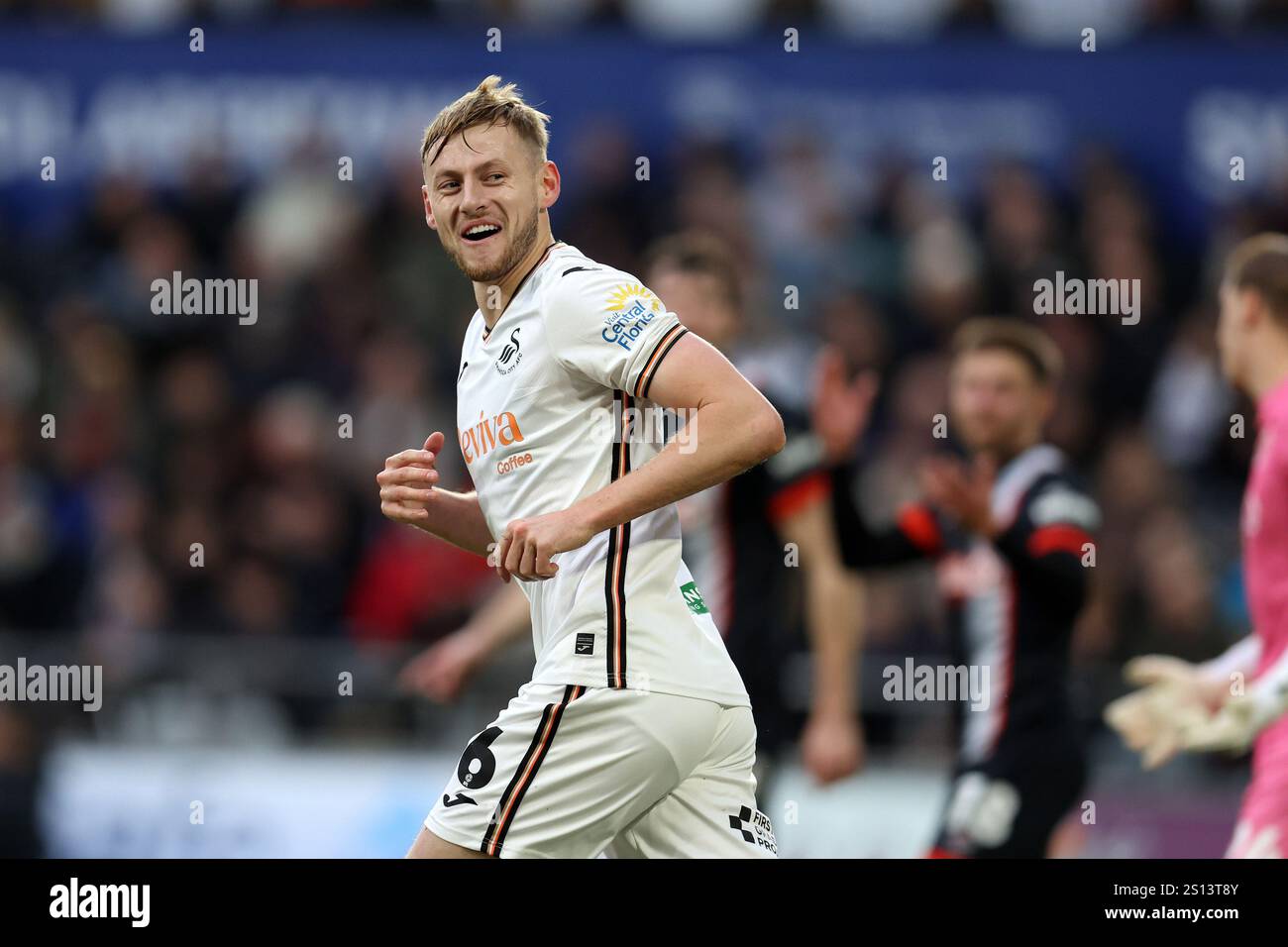 Harry Darling of Swansea City looks on. EFL Skybet championship match ...