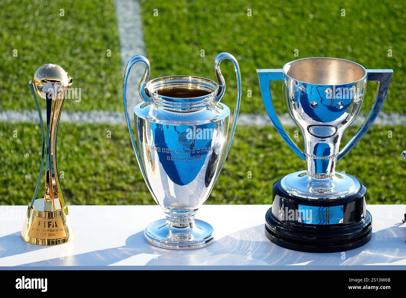 FIFA Intercontinental, UEFA Champions League and La Liga trophies ...