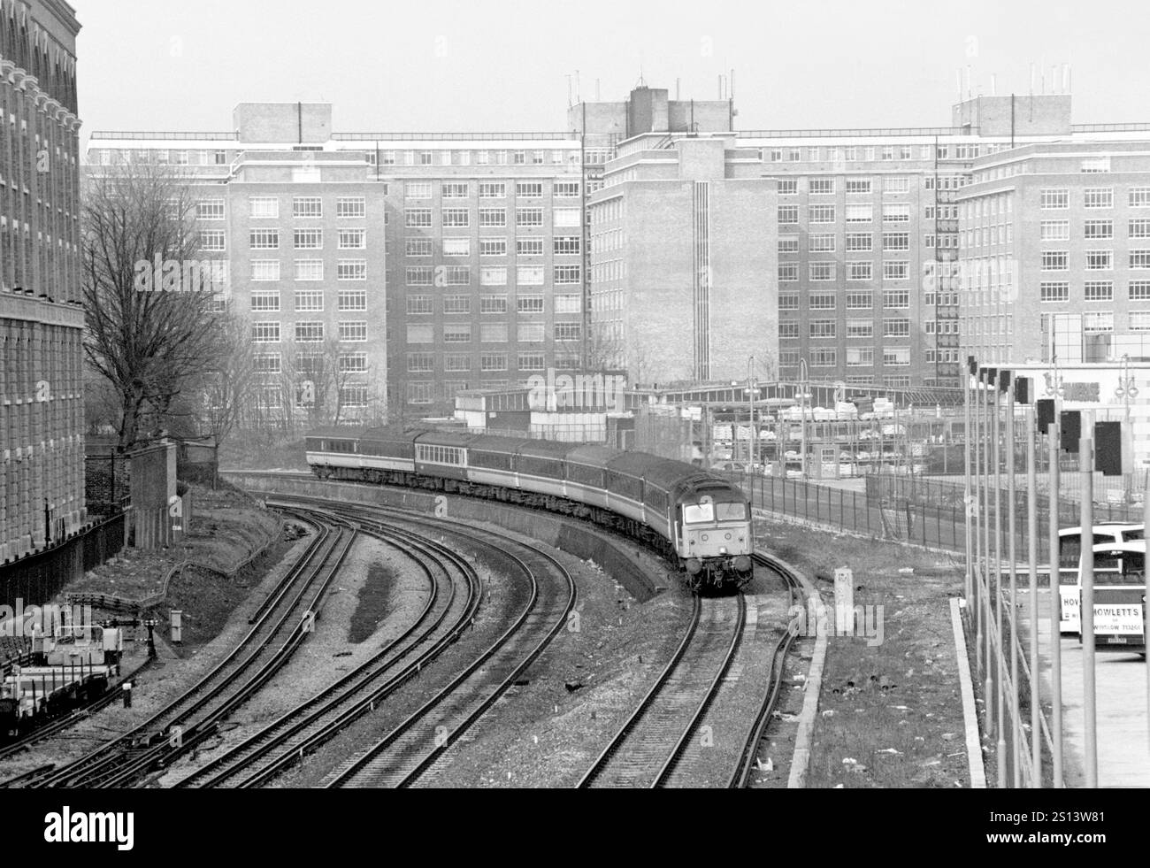 A Class 47 diesel locomotive number 47828 working an intercity service ...