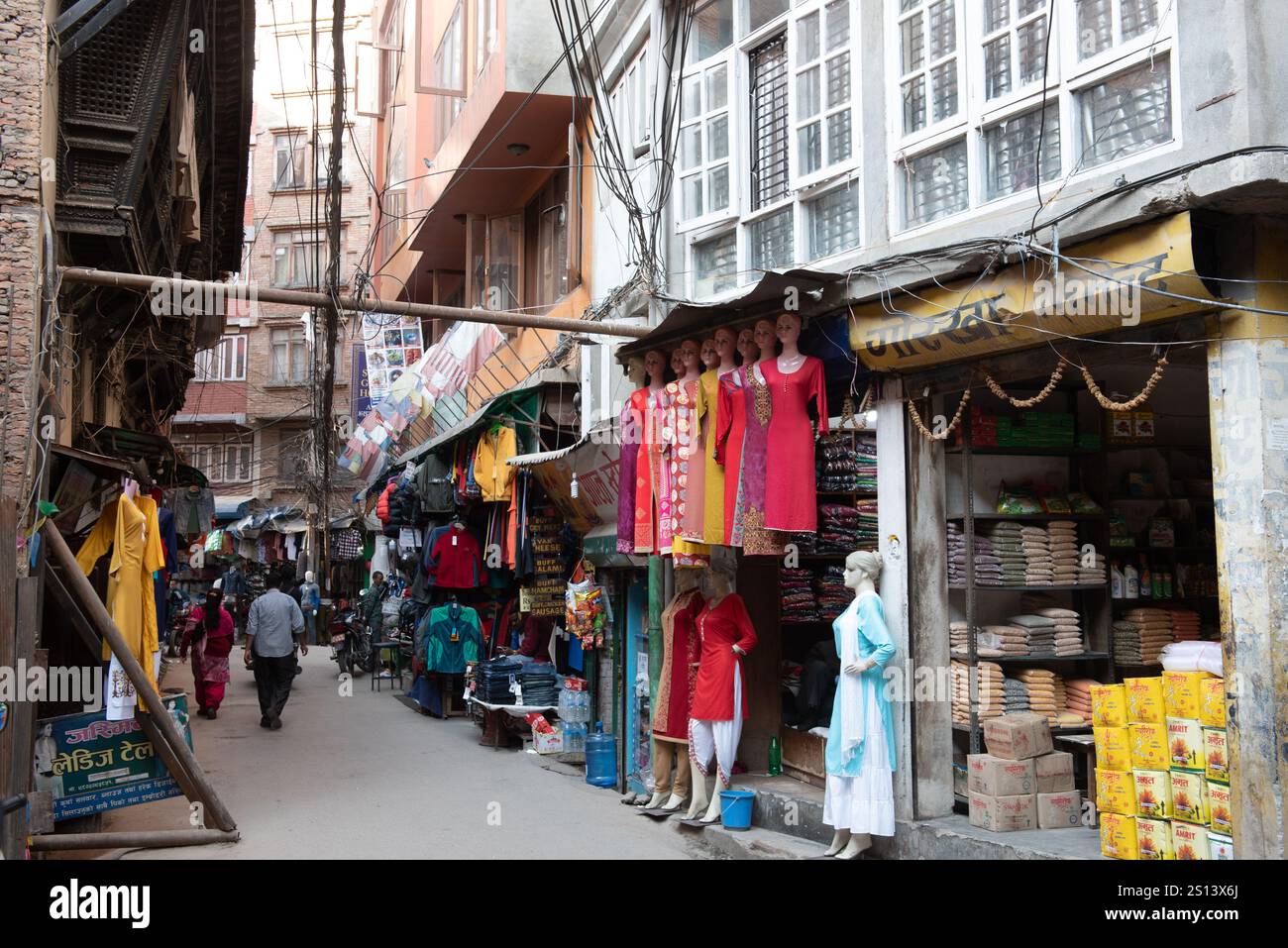 Kathmandu, nepal,, March 17 2020: Mannequins displaying colorful ...