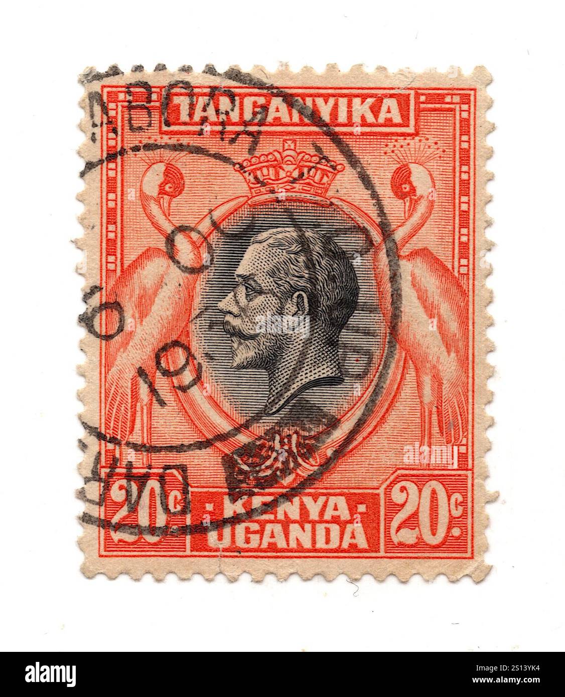A vintage king George V postage stamp from Kenya, Uganda and Tanganyika ...