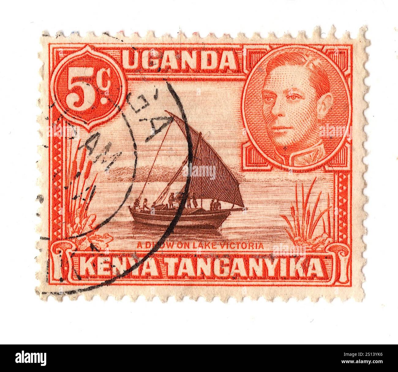 A vintage king George VI postage stamp from Kenya, Uganda and ...