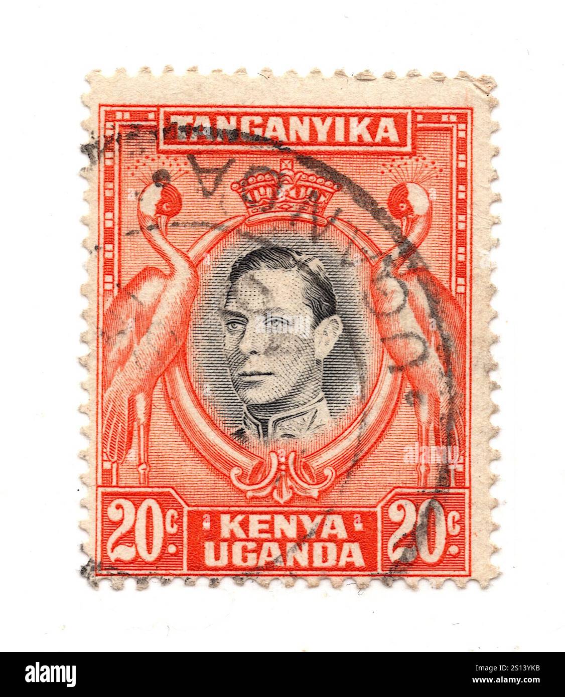 A vintage king George VI postage stamp from Kenya, Uganda and ...