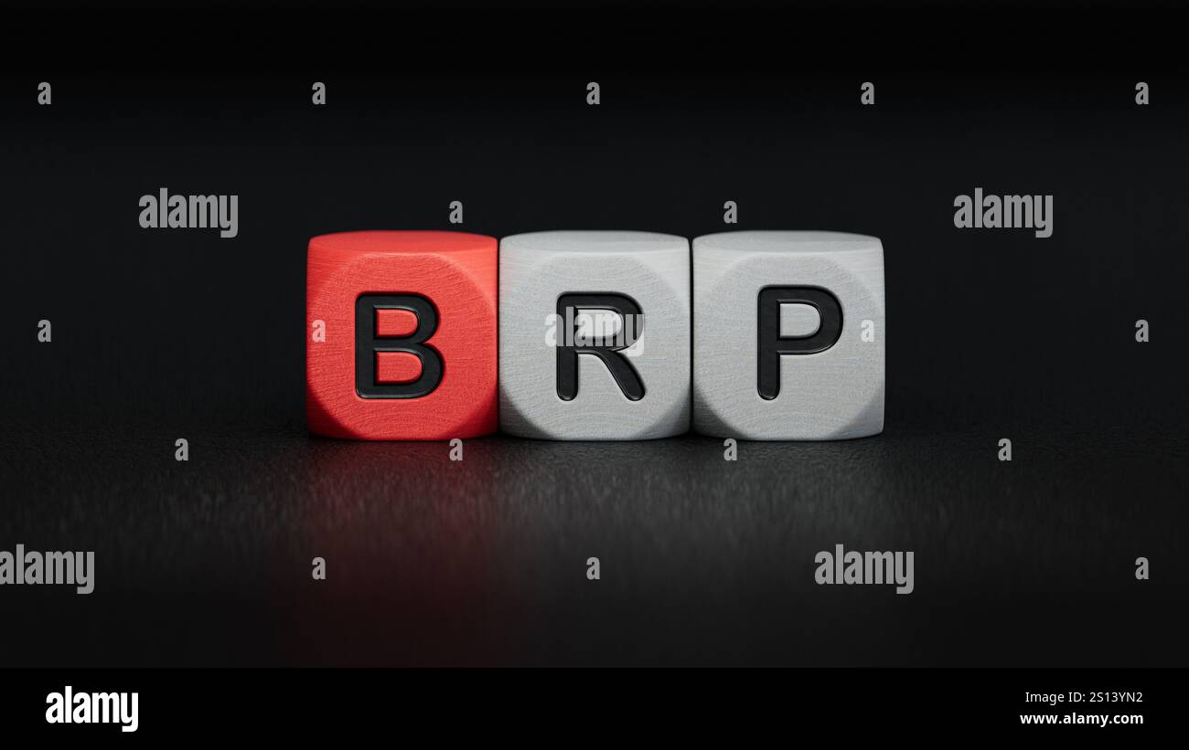 BPR - Business process reengineering - acronym on wooden cubes. BPR ...