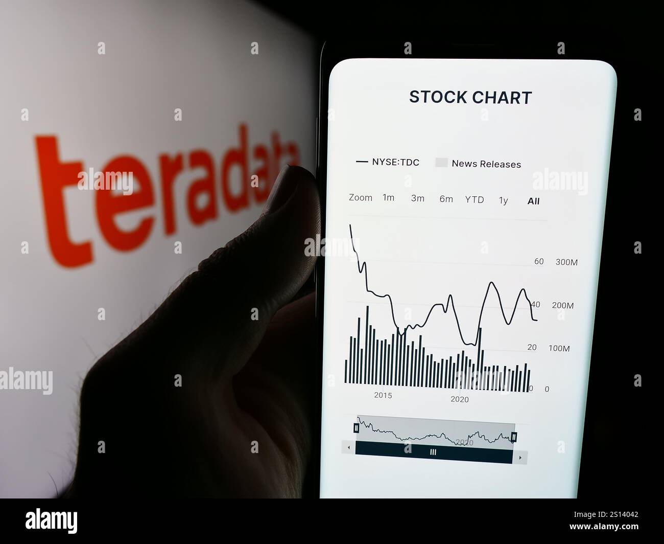 In this photo illustration, a person is holding a cellphone with the ...