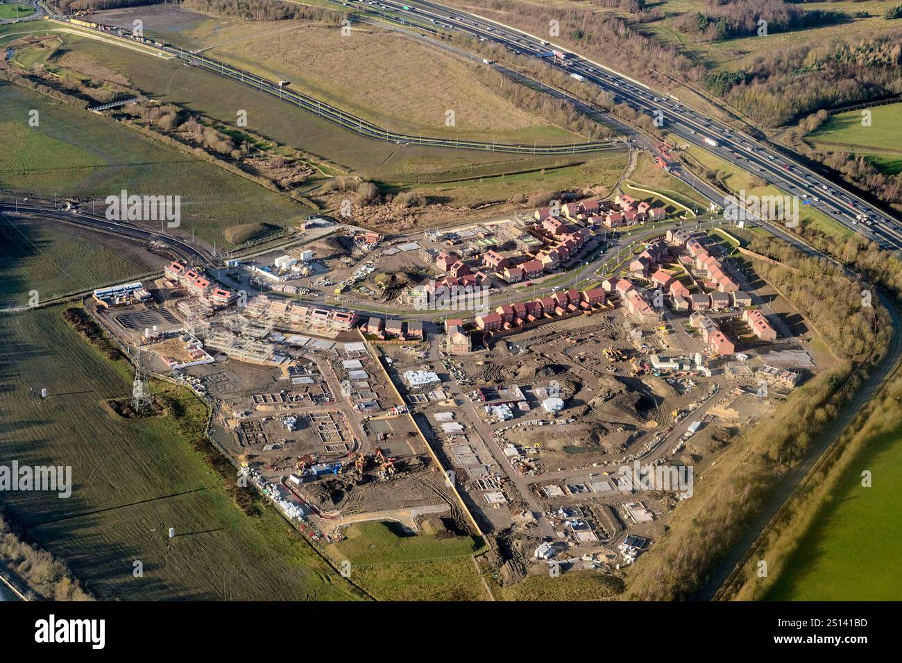 Skelton lakes development area showing new housing under construction ...