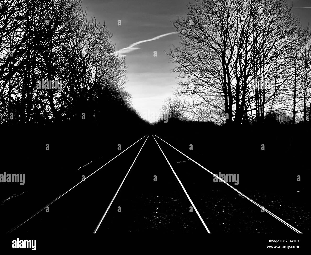Railway Lines to infinity, North Yorkshire, UK Stock Photo - Alamy