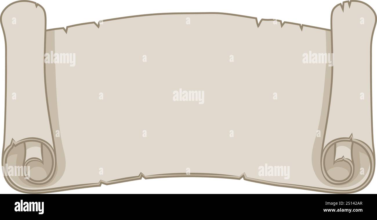 Scroll Banner Paper Vintage Old Rolled Parchment Stock Vector Image & Art - Alamy