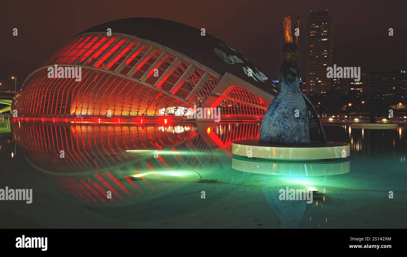 Building and park complex in Valencia, City of Arts and Sciences, domed ...