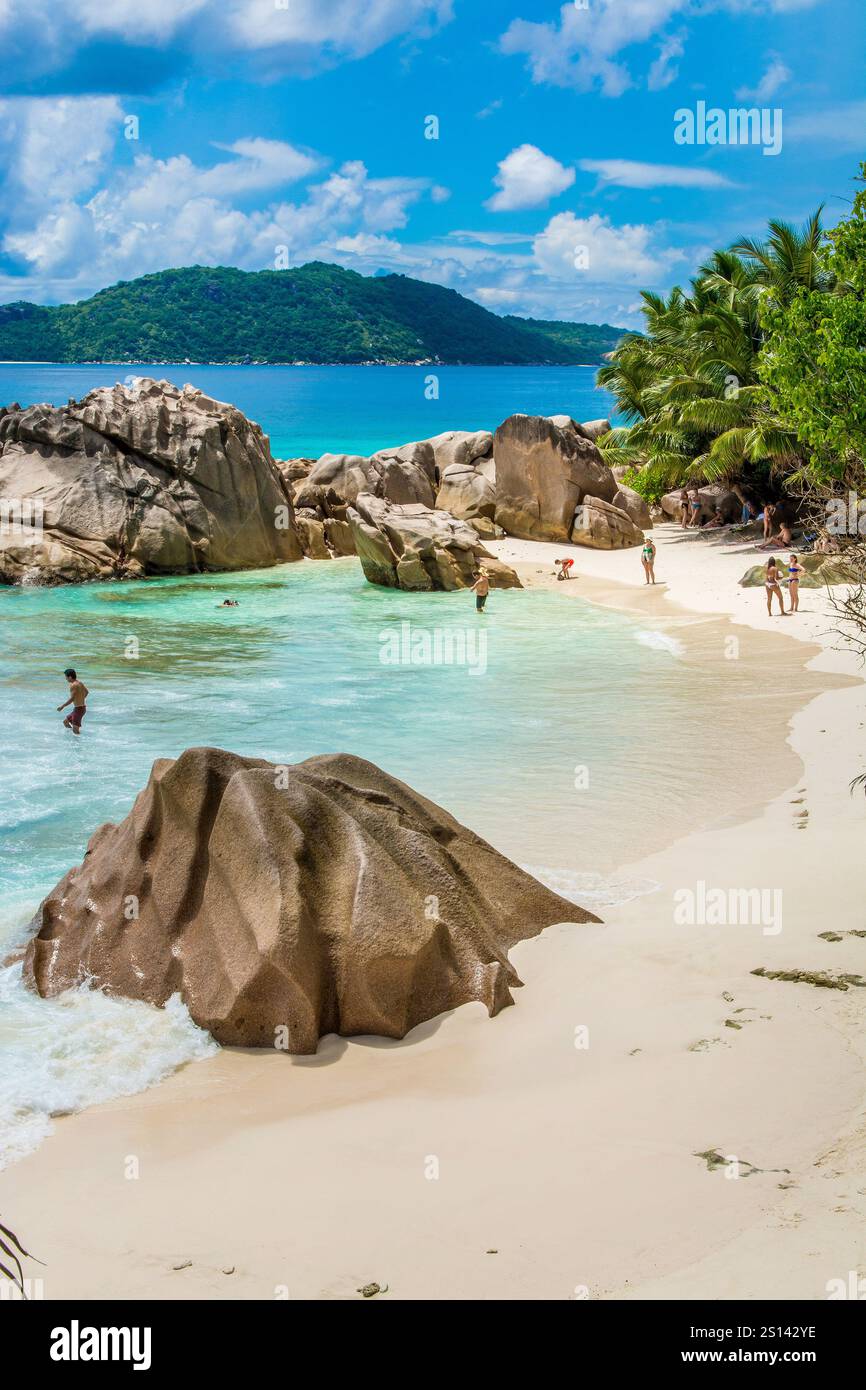 Anse Severe beach, La Digue, Republic of Seychelles, Indian Ocean ...