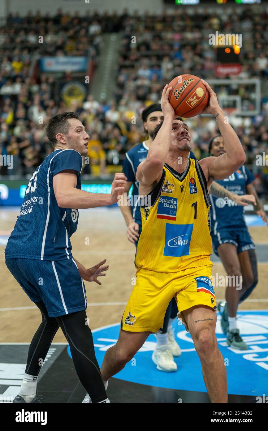 Ludwigsburg, Deutschland. 30th Dec, 2024. Ryan Mikesell (MLP Academics ...