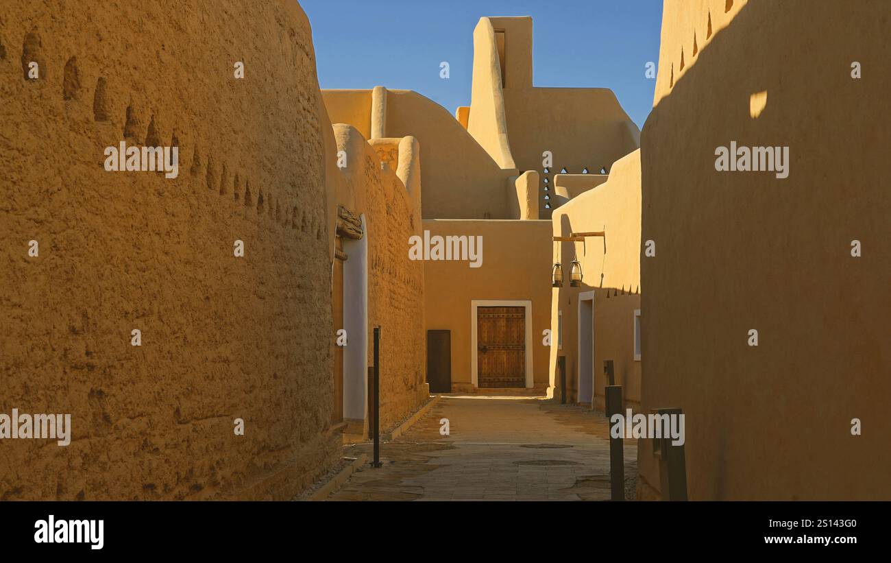 World Heritage Site At Turaif in the old town of Diriyah, historic ...