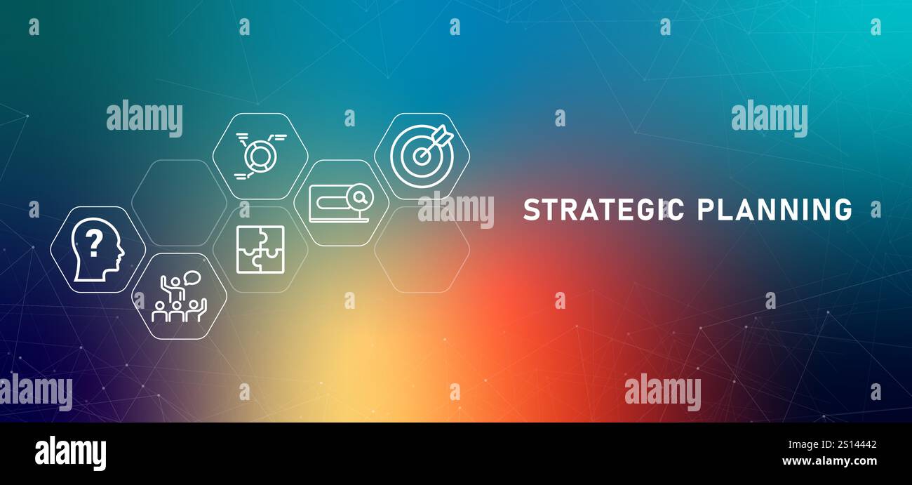 Strategic Planning gradient header plan idea strategy business work ...