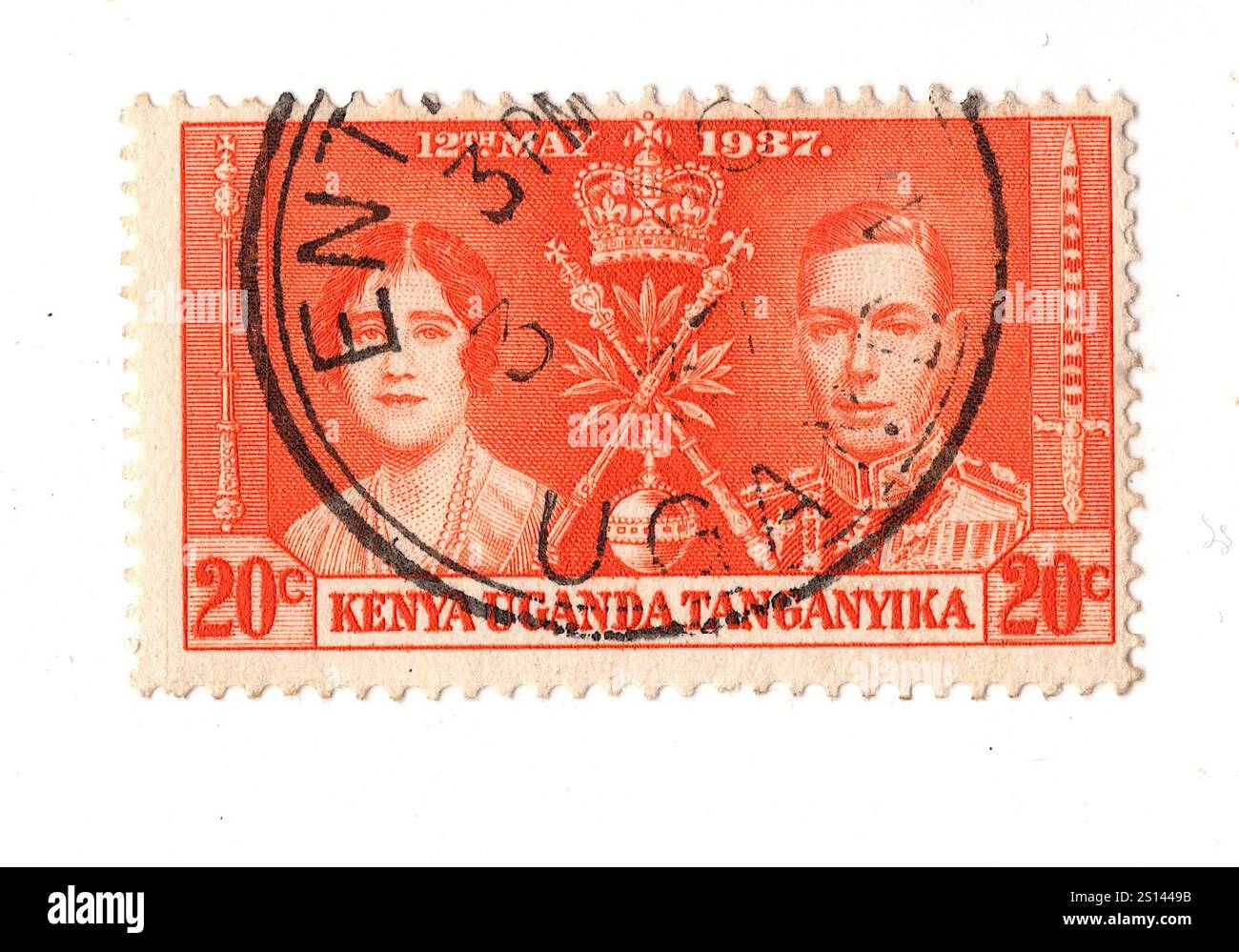 A vintage king George VI postage stamp from Kenya, Uganda and ...