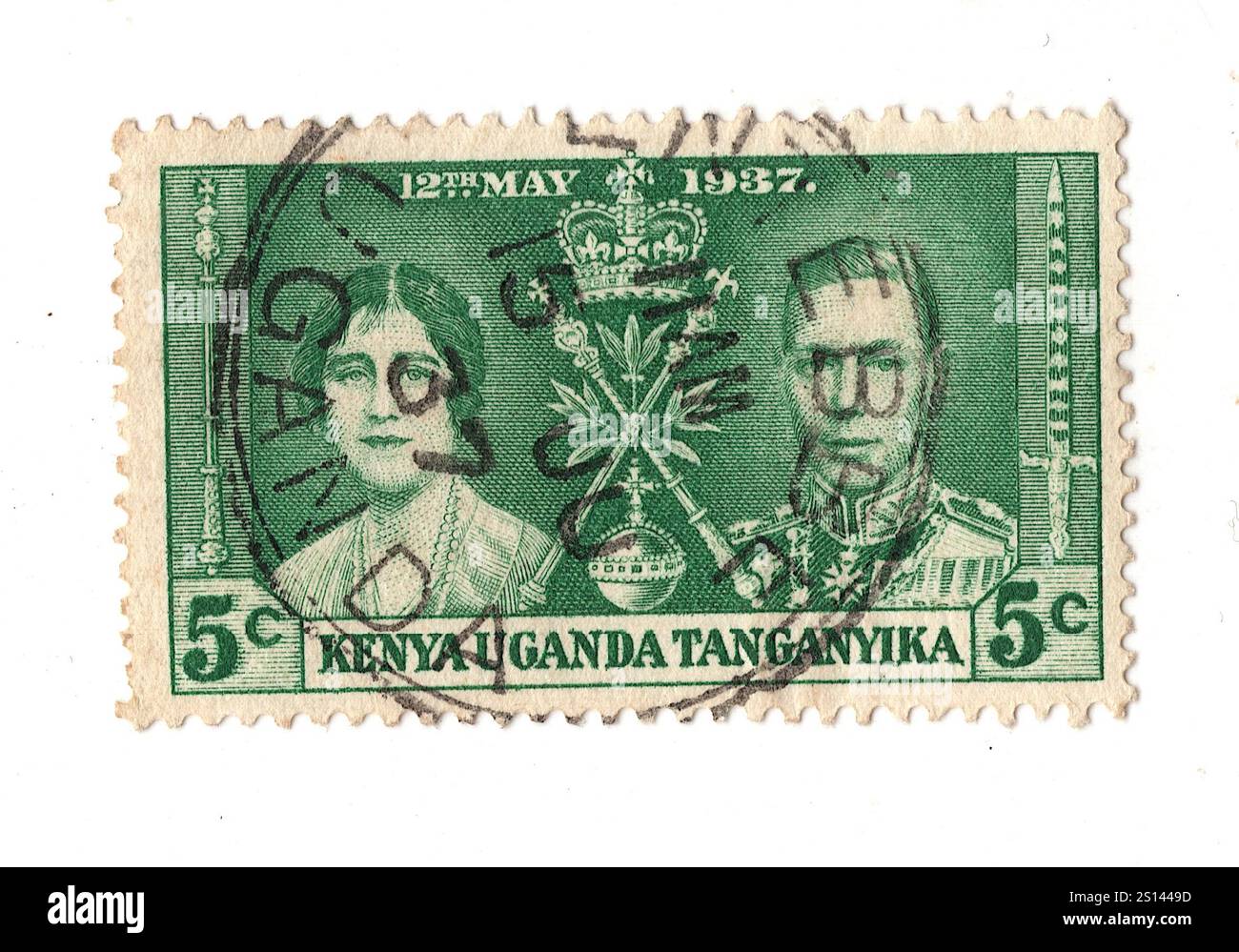 A vintage king George VI postage stamp from Kenya, Uganda and ...