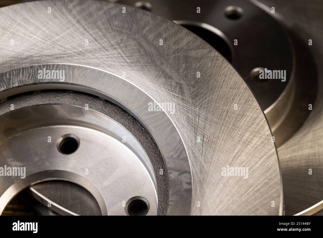 car brake disc for the brake system close up, the disc made of high ...