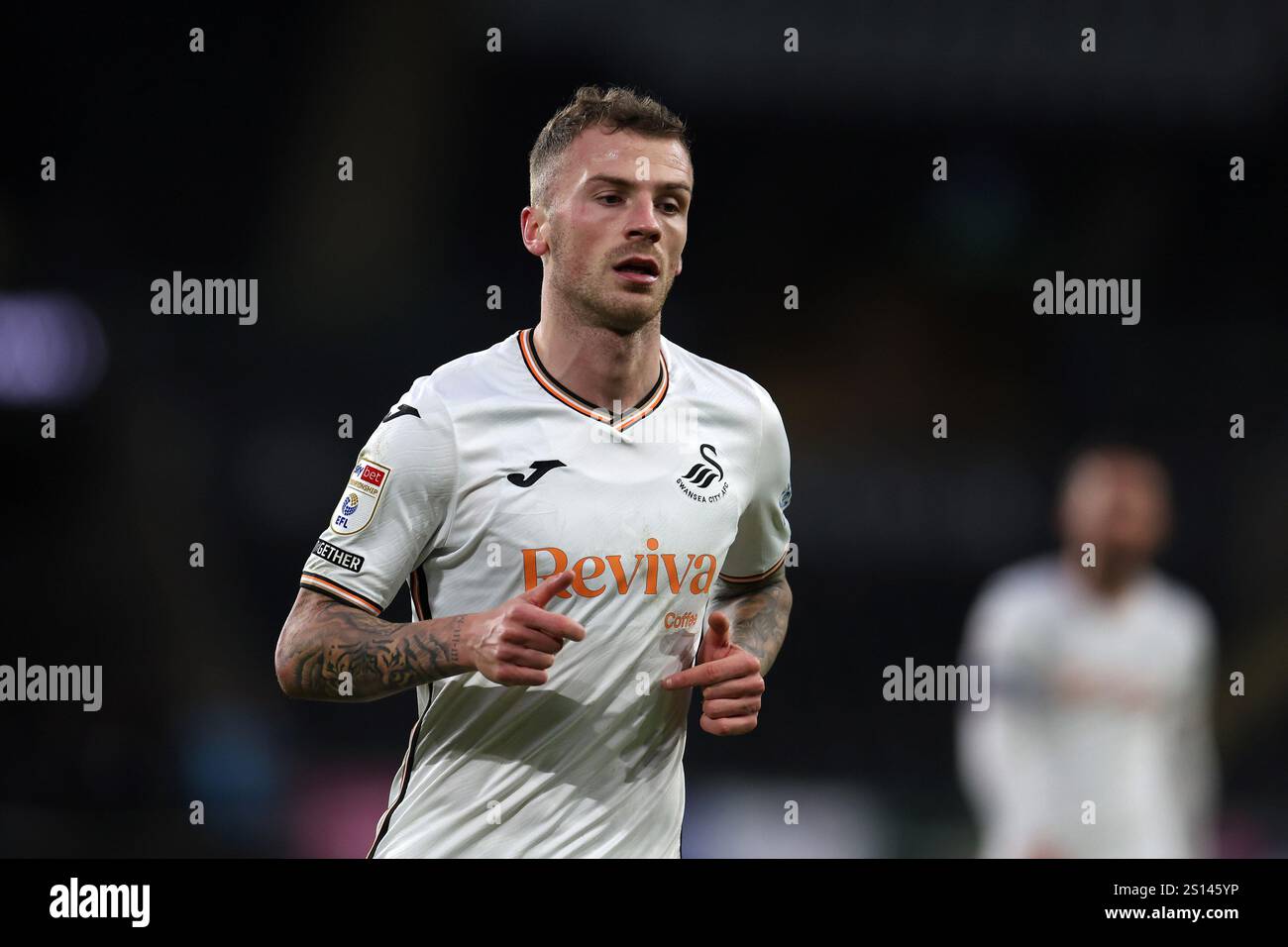 Swansea, UK. 29th Dec, 2024. Josh Tymon of Swansea city looks on. EFL ...