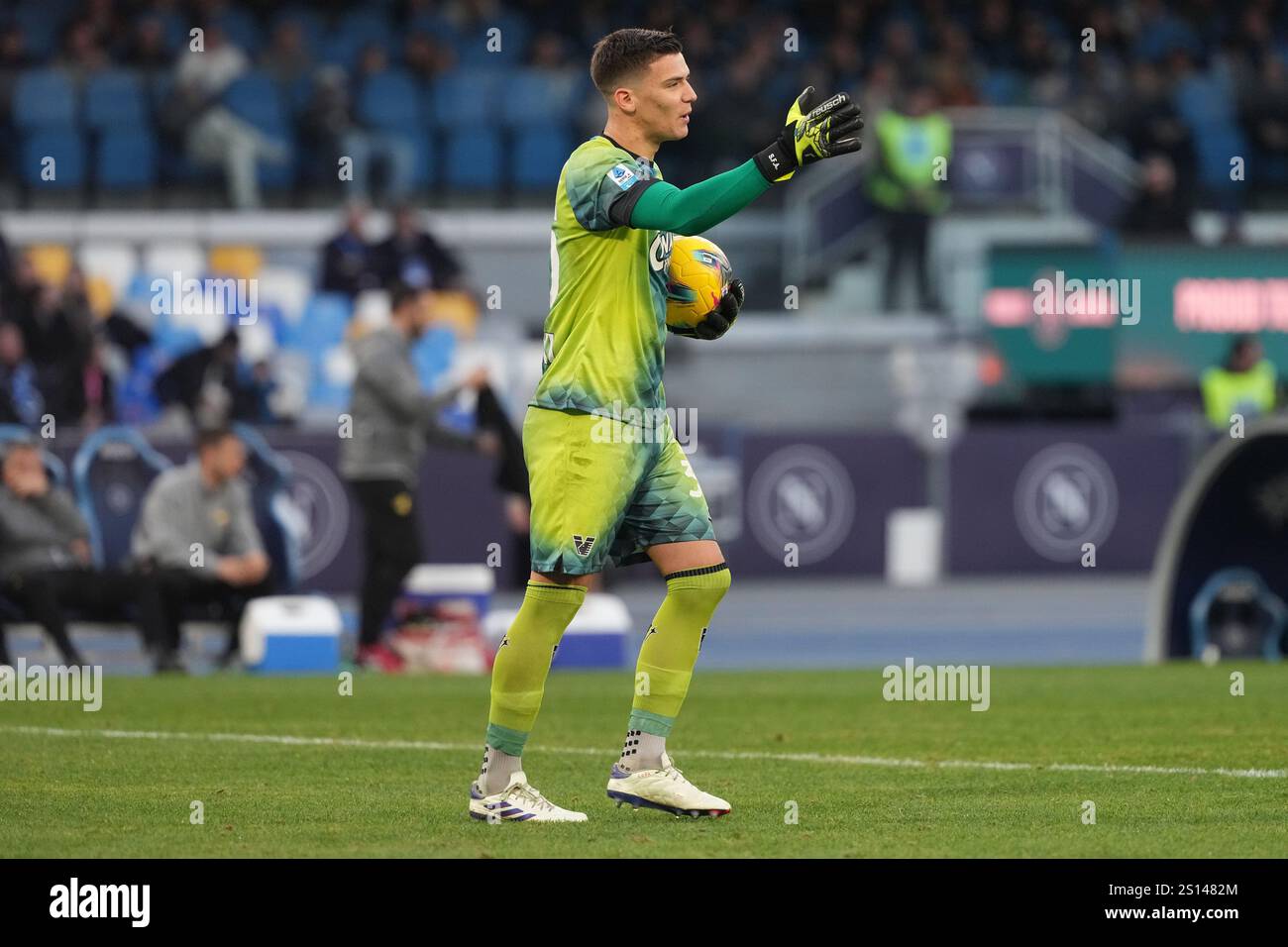 Naples, Italy. 29 Dec, 2024. Filip Stankovic of Venezia FC during the ...