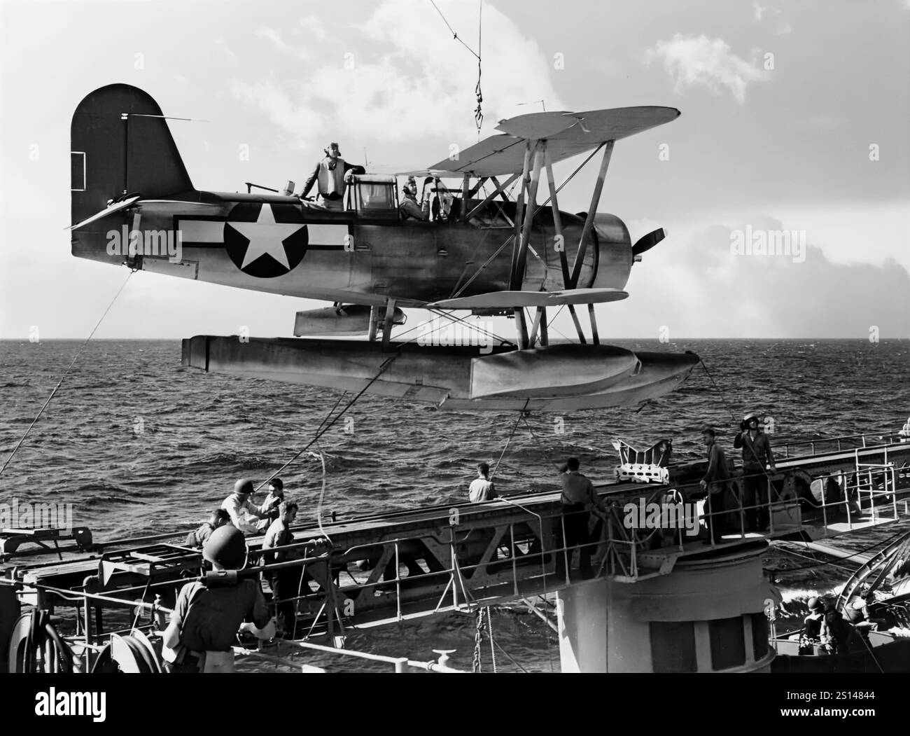 A Curtiss SOC Seagull, an American single-engined scout observation ...