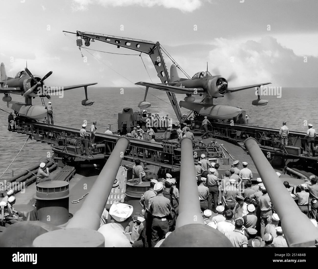 Curtiss SC Seahawks on the USS Los Angelas. A scout seaplane it was ...