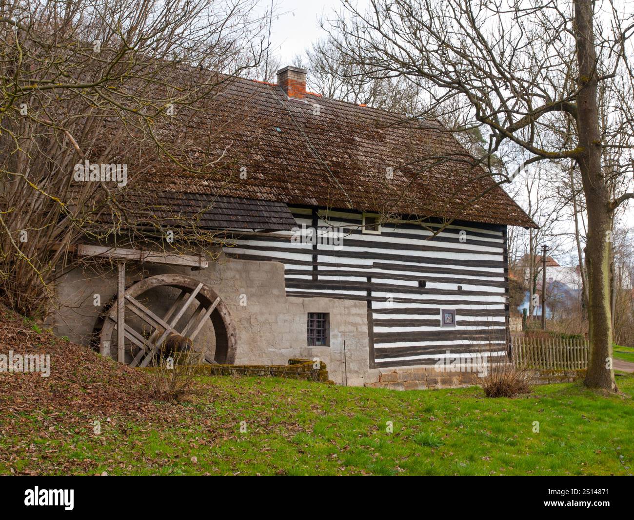Old rural watermill with ancient water wheel Stock Photo - Alamy