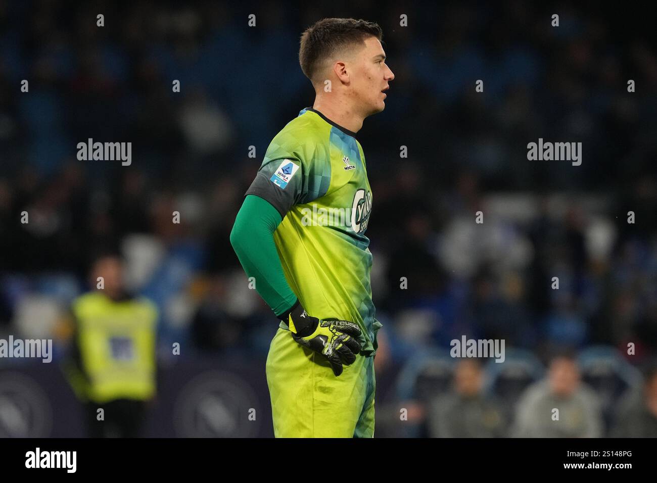 Naples, Italy. 29 Dec, 2024. Filip Stankovic of Venezia FC during the ...