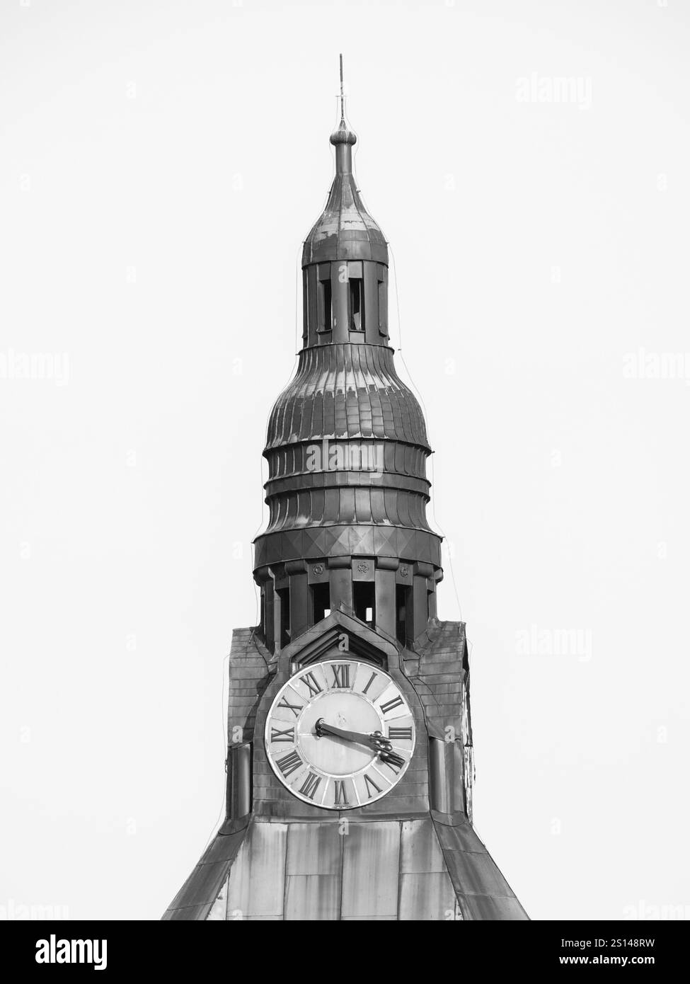 Town Hall Clock Tower in Tanvald, Czech Republic Stock Photo - Alamy