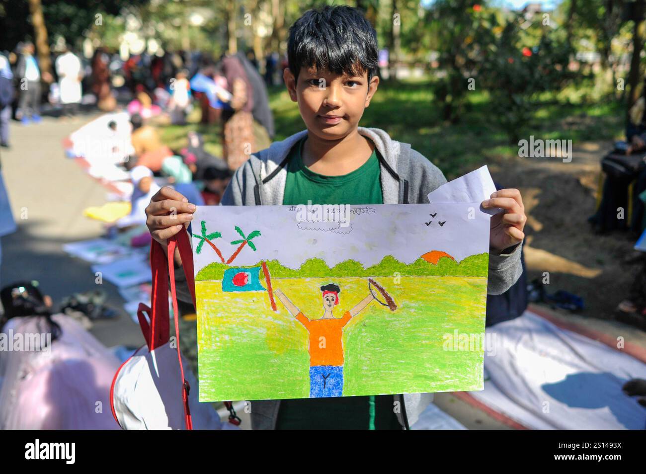 Students participate in a drawing competition on the theme of July 2024 ...