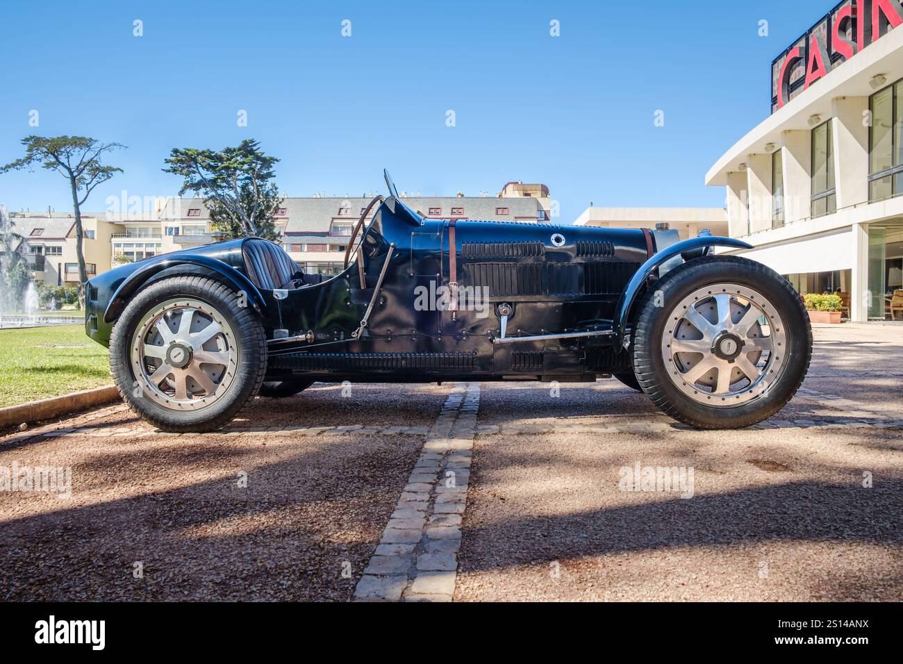 Lisbon, Portugal - Sep 29, 2024: Side view of boat tail bonnet of ...