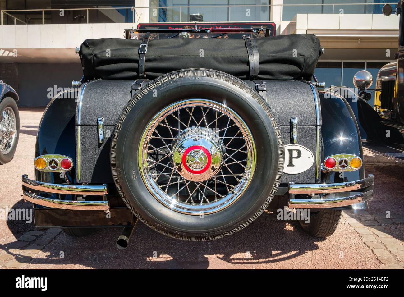 Lisbon, Portugal - Sep 29, 2024: Rear view of Mercedes-Benz 370 S ...