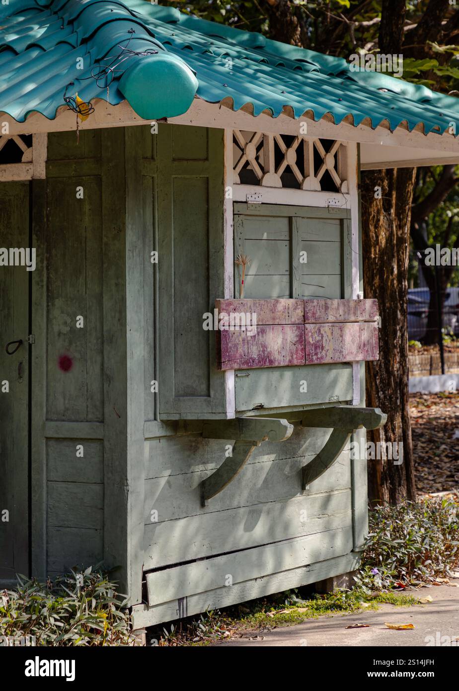 Bangkok, Thailand 31 Dec, 2024 - View of Security guard olive green ...