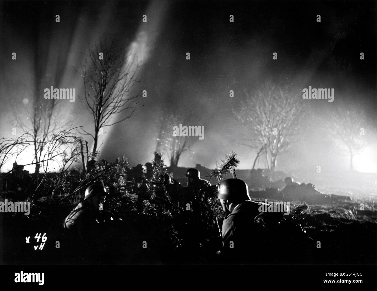 Nazi soldiers night military training manoeuvers in DREI UNTEROFFIZIERE ...