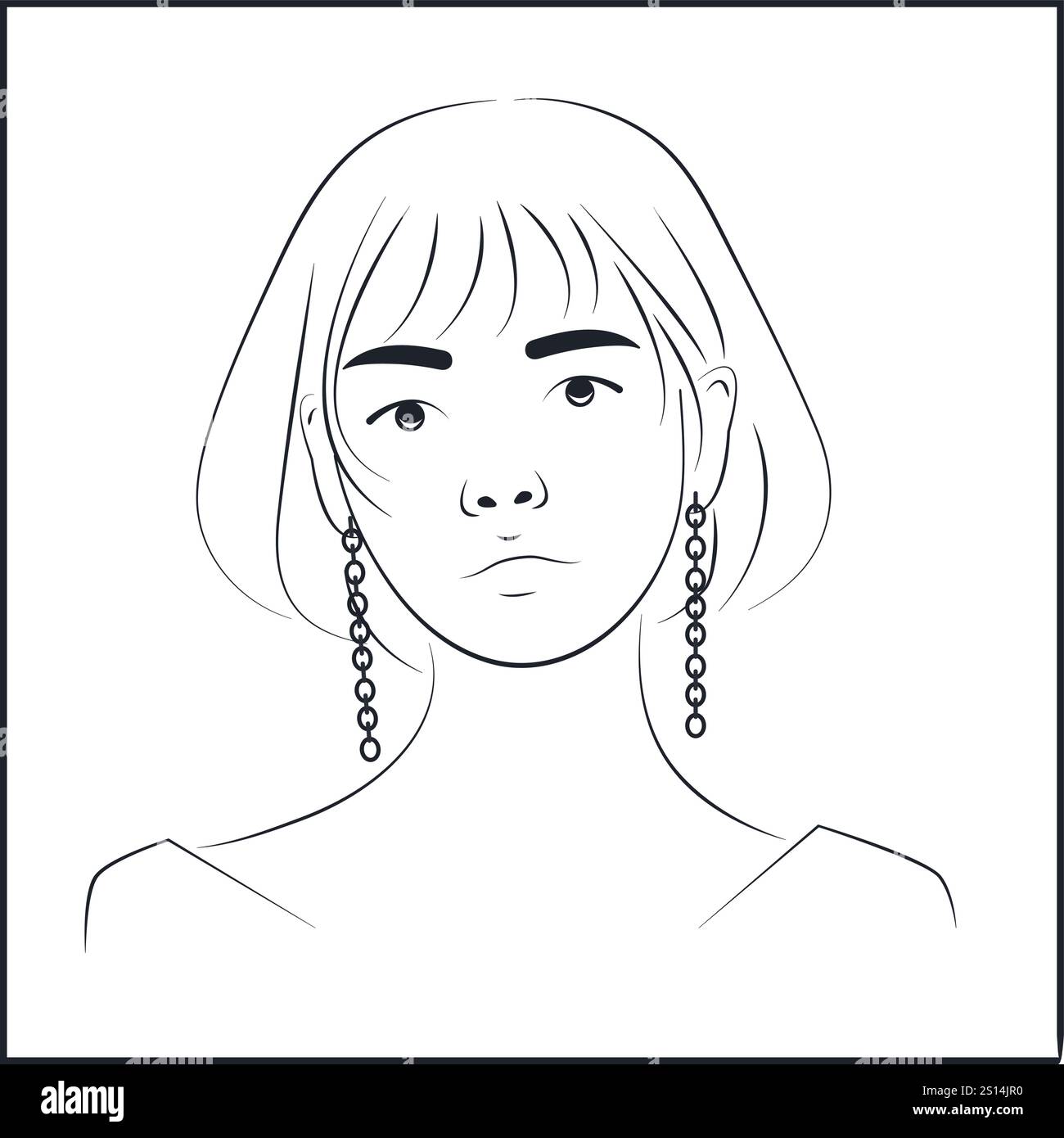 Shorthair hairstyle Stock Vector Images - Alamy