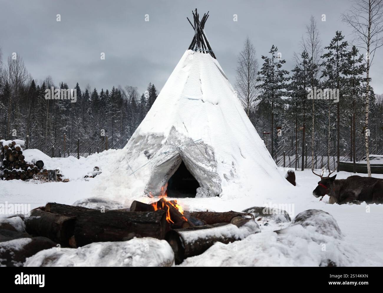Teepee of the Sami people - the indigenous inhabitants of the north ...