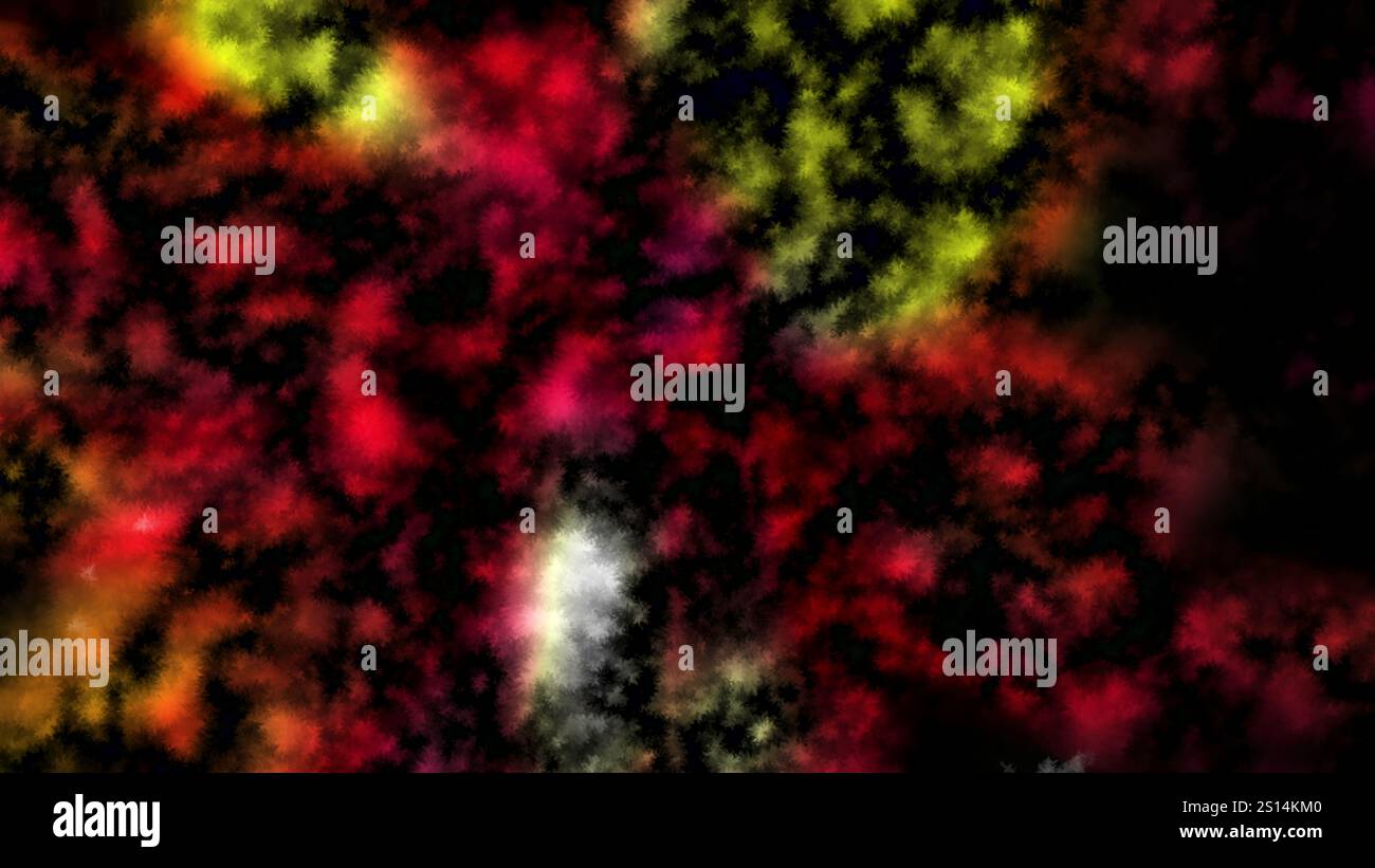 A vibrant video features colorful backgrounds with abstract patterns ...