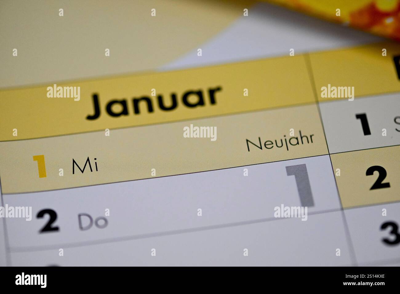 Der erste Januar auf einem Kalenderblatt, Deutschland, BLF *** The ...