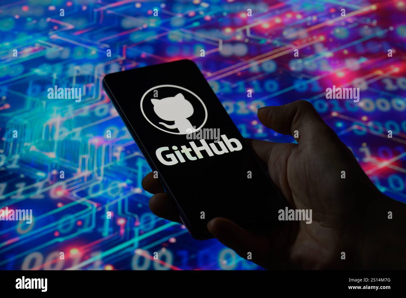 Brussels, Belgium. 30th Dec, 2024. The GitHub logo is being displayed ...